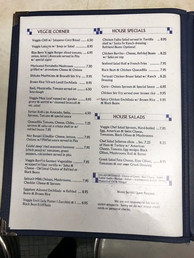 Decisions, decisions! The menu's a culinary choose-your-own-adventure, from classic diner fare to surprisingly hip veggie options.