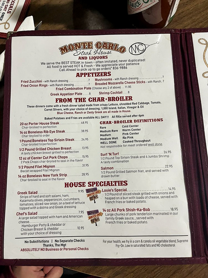 Decisions, decisions! This menu is like a greatest hits album of classic American cuisine. Your taste buds are in for a treat.