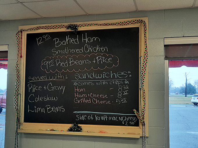 Decisions, decisions! This chalkboard menu is like a greatest hits album of comfort food classics. My stomach is already applauding.
