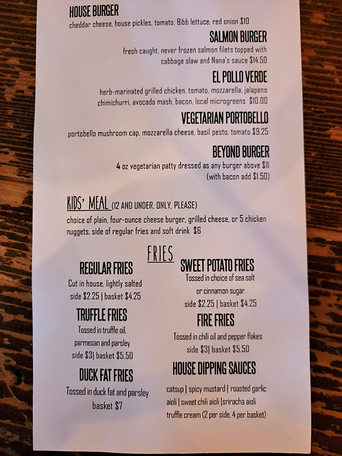 Decisions, decisions! This menu is a roadmap to flavor town, with options that'll make your stomach growl louder than a Harley.