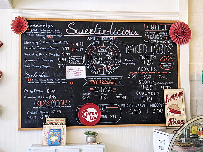 Menu, menu on the wall, who's the fairest pie of all? Spoiler alert: They're all winners in this chalk-scrawled smorgasbord of deliciousness.