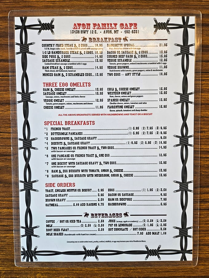 A menu that reads like a love letter to classic American breakfast. Decisions, decisions &ndash; it's the best kind of morning dilemma.