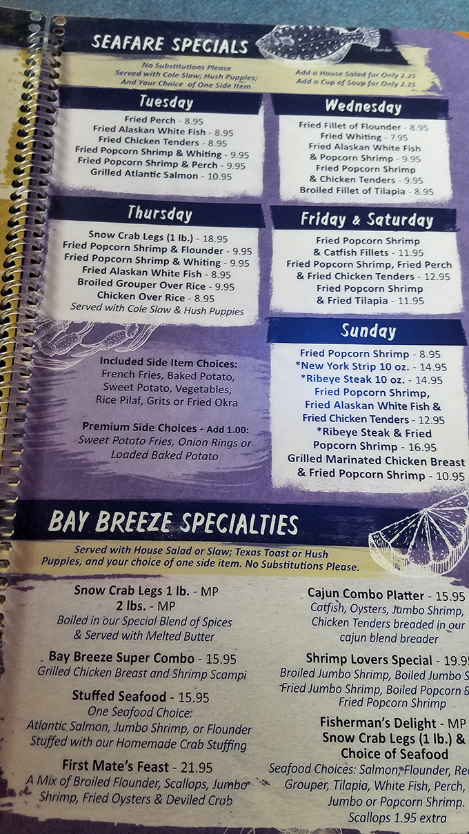 A menu that reads like a greatest hits of the sea. Decisions, decisions – it's like choosing between Beatles albums!
