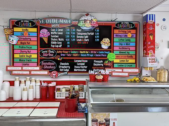 Decisions, decisions! This menu board is a work of art that would make Jackson Pollock jealous. Pro tip: Close your eyes and point &ndash; you can't go wrong here.