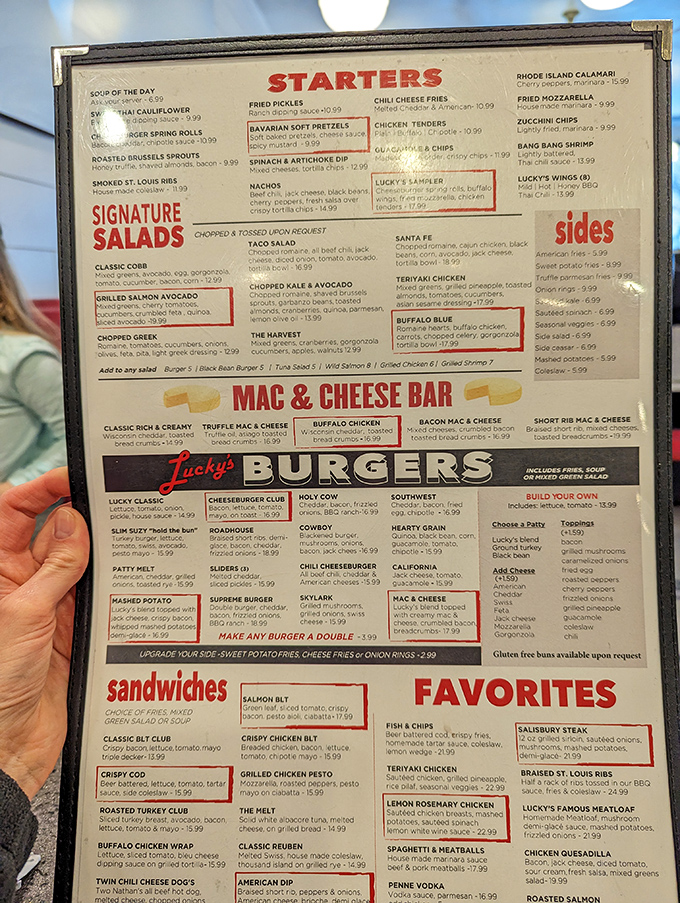 Decisions, decisions! This menu is like a greatest hits album of comfort food classics. Better come hungry &ndash; and often!