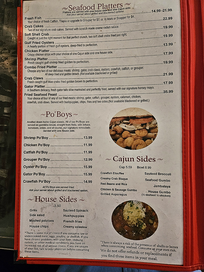 Browse a menu filled with fresh seafood platters and classic Po'Boys, bringing a delicious taste of the coast nearby.
