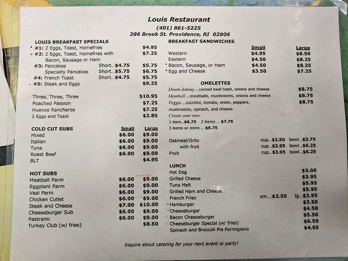 Menu roulette, anyone? With prices that'll make your wallet sigh in relief, choosing is the hardest part of dining at Louis.