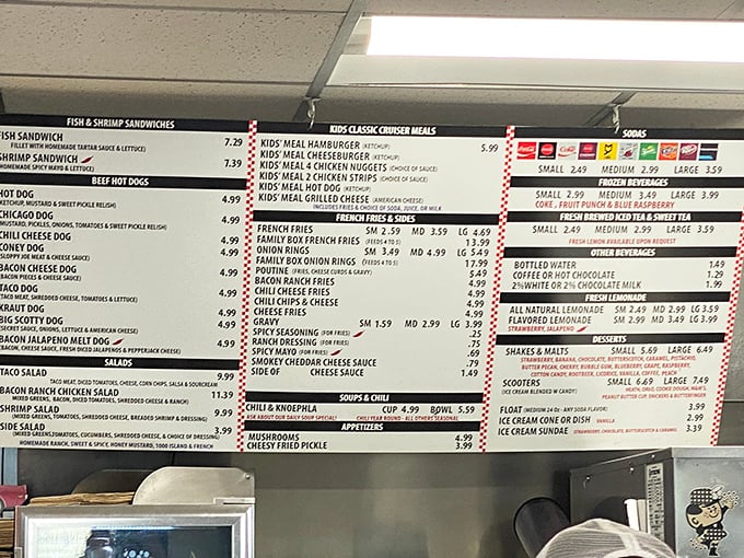 Behold, the sacred text of flavor! This menu is like a roadmap to taste bud nirvana, with options that'll make your wallet as happy as your stomach.