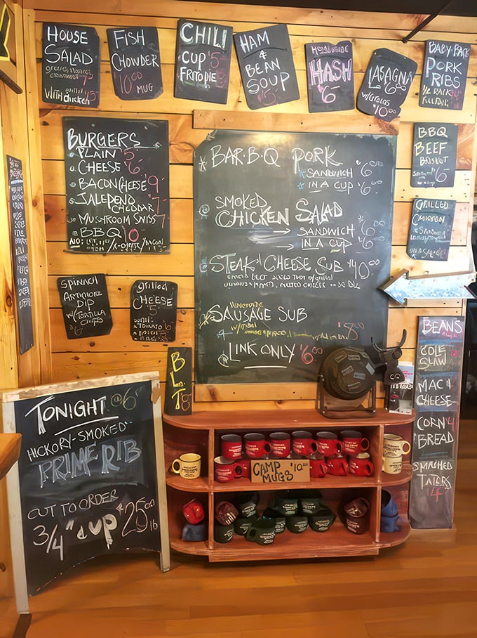 Decisions, decisions! This chalkboard menu is a tantalizing roadmap to flavor town, each option more mouthwatering than the last.