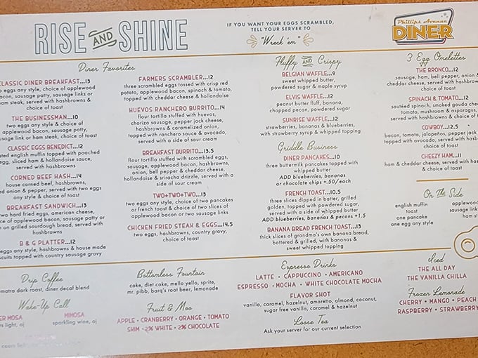 Decisions, decisions! This menu is like a greatest hits album of comfort food classics. Your stomach might need reading glasses.