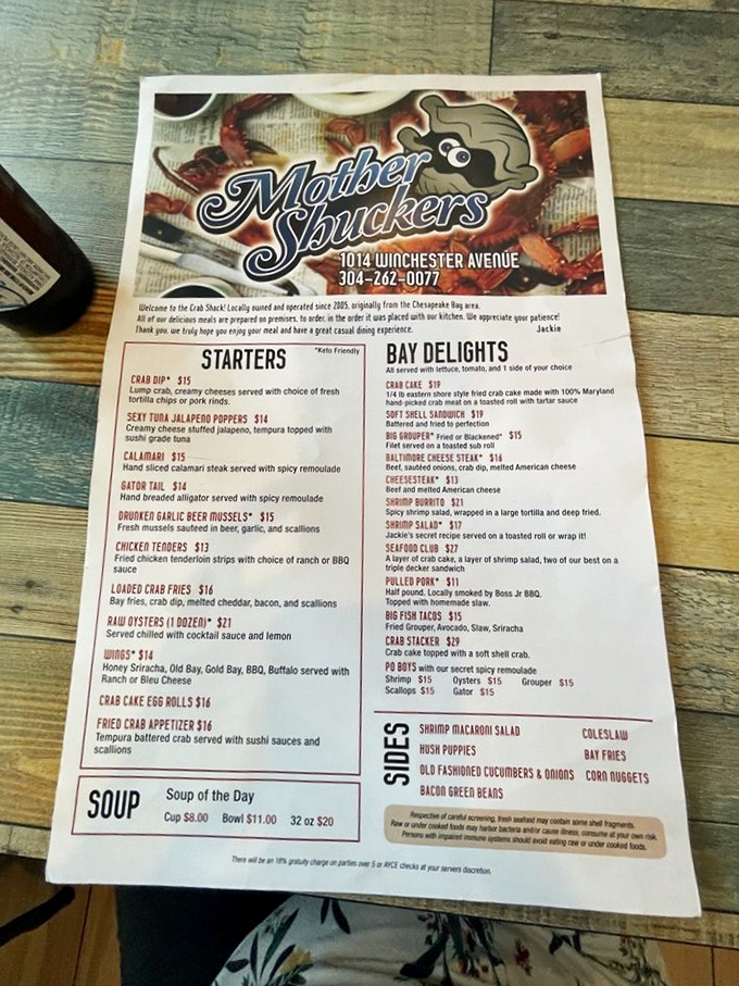 Behold, the treasure map of flavors! This menu is a siren song of seafood delights, tempting enough to make Poseidon himself place an order.