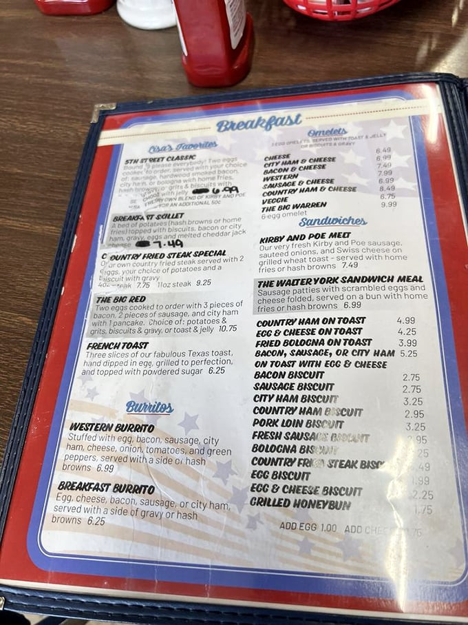 Behold, the sacred text of breakfast lovers! This menu is like a roadmap to happiness, with more options than a Netflix queue. Choose wisely, my hungry friends.
