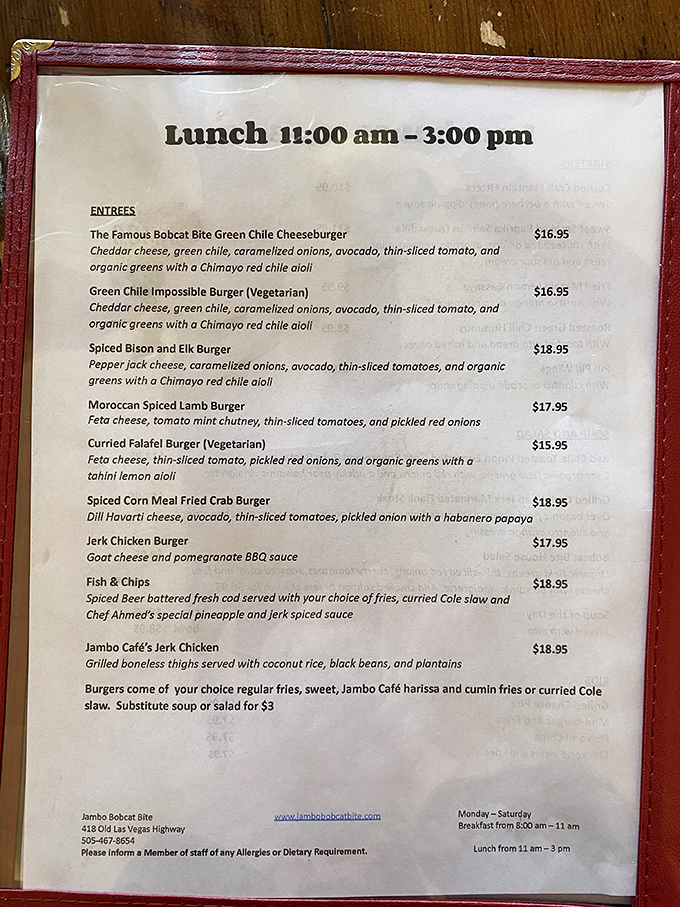 Menu magic: A burger lineup that reads like a culinary world tour. Decisions, decisions!