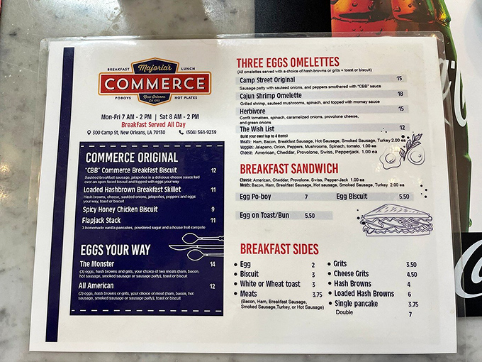 Decisions, decisions! This menu is like a greatest hits album of breakfast classics, with a few surprises thrown in for good measure.