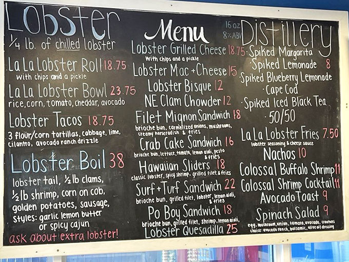 Decisions, decisions! This chalkboard menu is a siren song of seafood delights. Pro tip: Bring your reading glasses and an empty stomach.