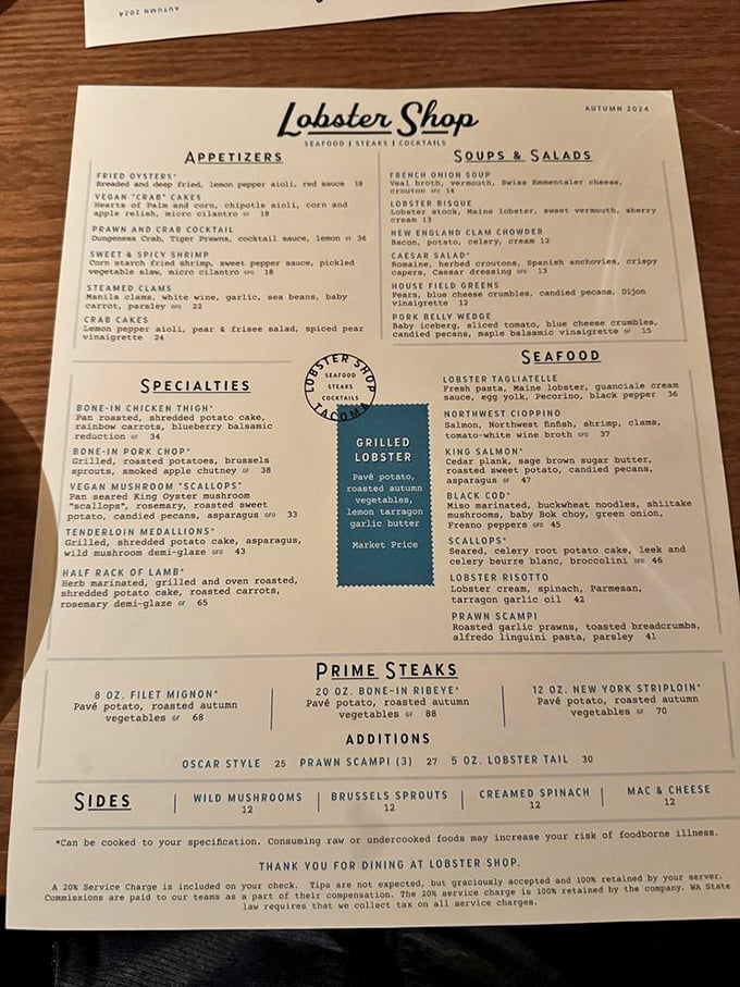 Menu, menu on the wall, who's the fairest seafood of them all? Spoiler alert: It's all delicious!