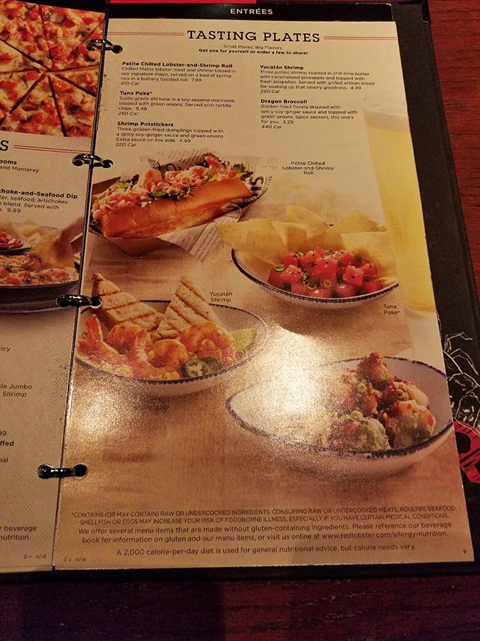 Decisions, decisions! This menu is a treasure map of oceanic delights. X marks the spot for your next favorite dish.