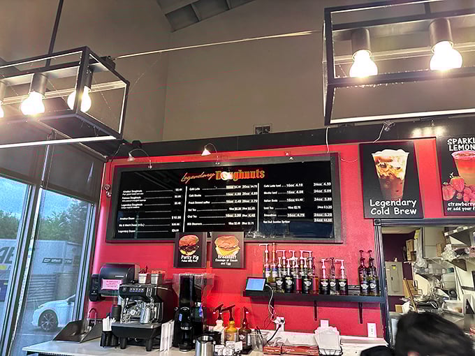 Choices, choices! This menu board is like a treasure map for your taste buds. X marks the spot for deliciousness.