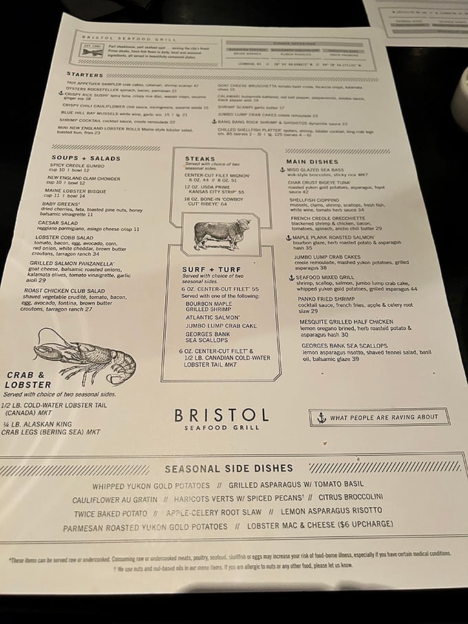 Decisions, decisions! This menu is like a treasure map for your taste buds. X marks the spot for deliciousness.