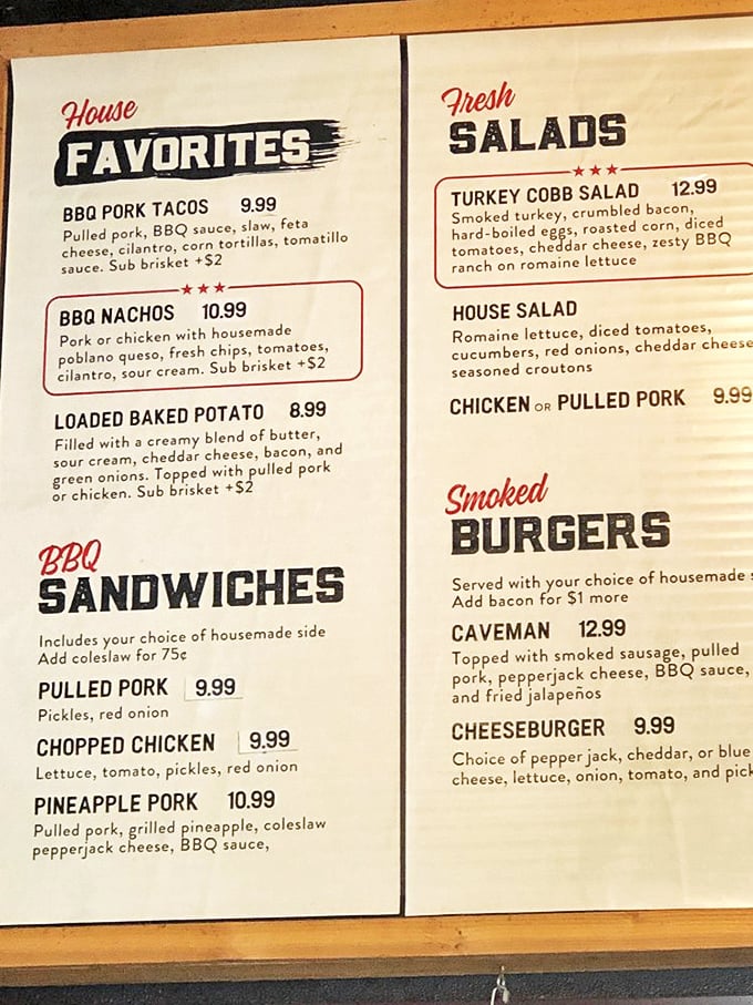Decisions, decisions! This menu is like a roadmap to flavor town, with each option more tempting than the last.