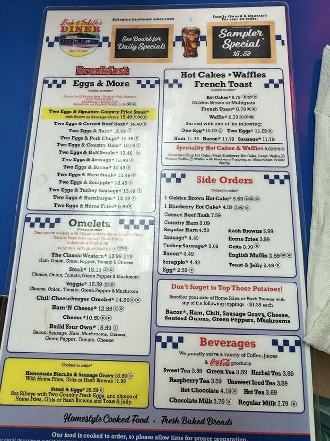 A menu that reads like a greatest hits of diner cuisine. Decisions, decisions &ndash; it's a delicious dilemma!