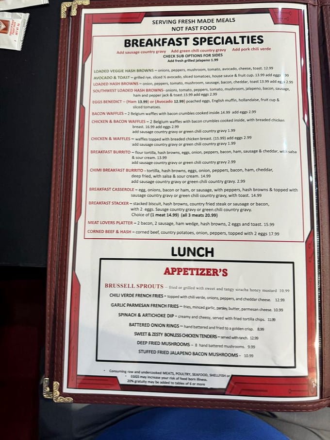 Decisions, decisions! This menu is like a choose-your-own-adventure book, but every ending is delicious. Warning: May cause extreme hunger pangs.