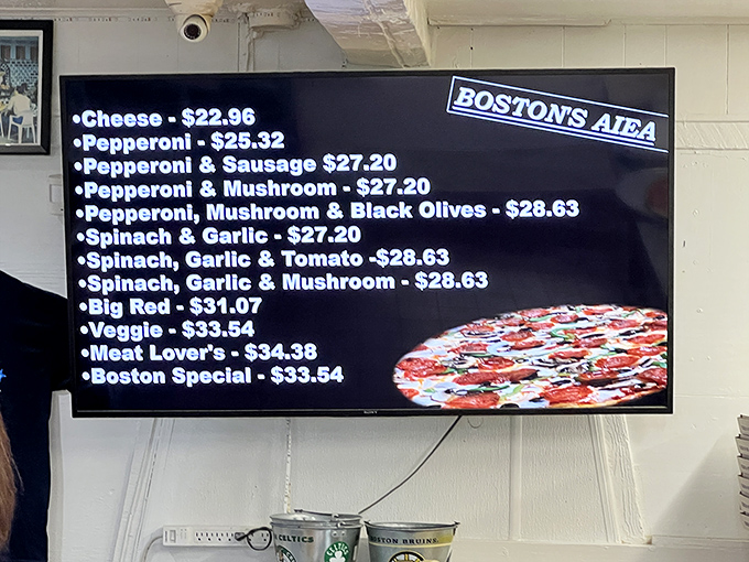 Decisions, decisions! This menu board is like a treasure map for your taste buds. X marks the spot for cheesy bliss!