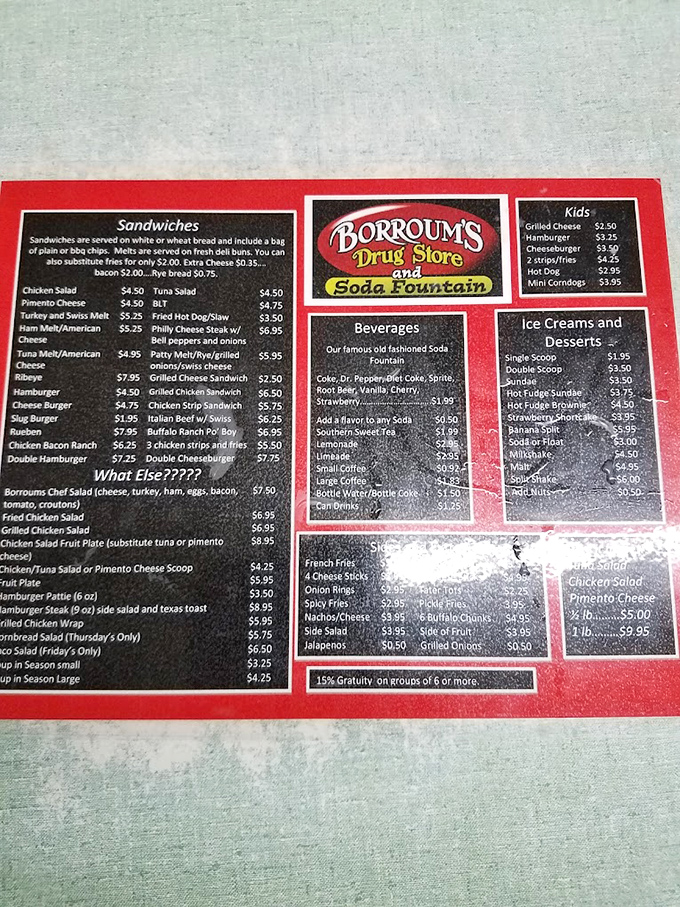 Menu roulette, anyone? With options from slug burgers to shakes, Borroum's menu is a delicious trip down memory lane.