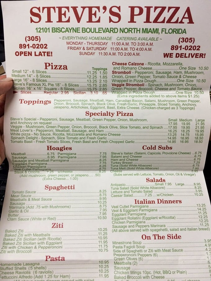 Decisions, decisions! Steve's menu is a mouthwatering roadmap to flavor town, offering everything from classic pies to Italian feasts.