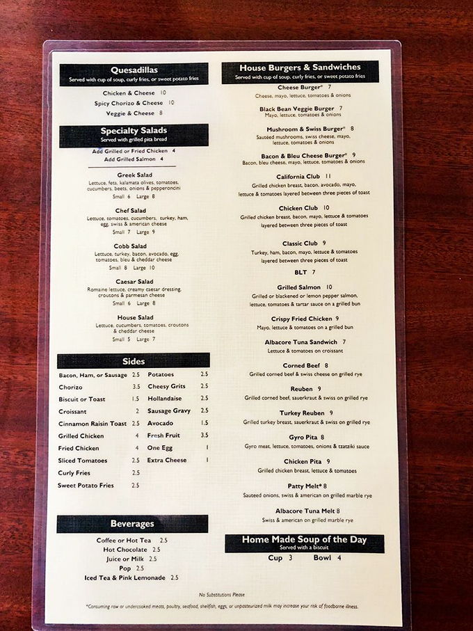 Decisions, decisions! This menu is like a roadmap to deliciousness. Pro tip: Close your eyes and point &ndash; you can't go wrong.
