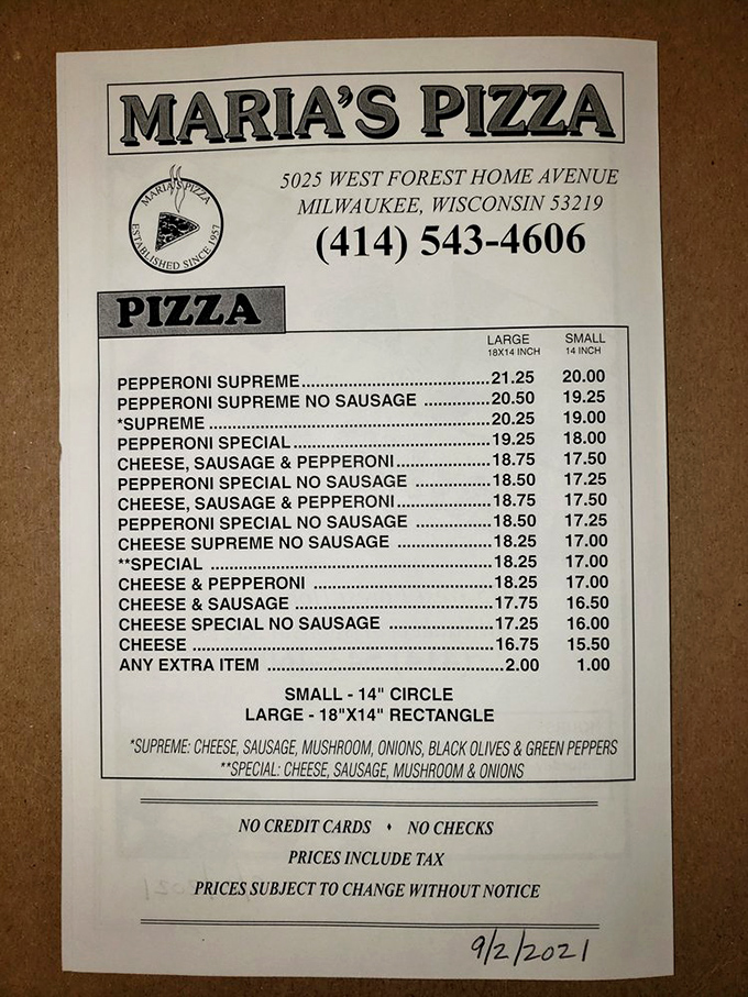 Decisions, decisions! This menu is a roadmap to pizza nirvana, offering classic combinations that have stood the test of time (and taste buds).