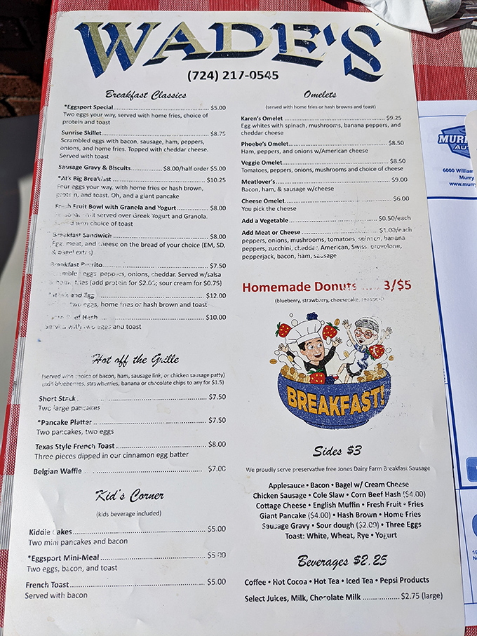 Behold, the sacred text of breakfast! This menu isn't just a list; it's a roadmap to deliciousness.