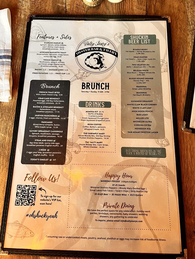 This menu is a treasure map of deliciousness. X marks the spot for brunch that'll make you want to walk the plank... straight to the buffet line!