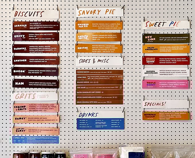 A menu that reads like a love letter to Southern cuisine. Choosing just one item might be the hardest decision you'll make all day!