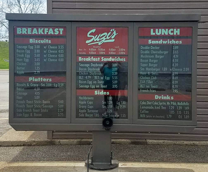 Decisions, decisions! Suzi's menu is a treasure map of culinary delights, each option more tempting than the last. Choose wisely, or just come back tomorrow!