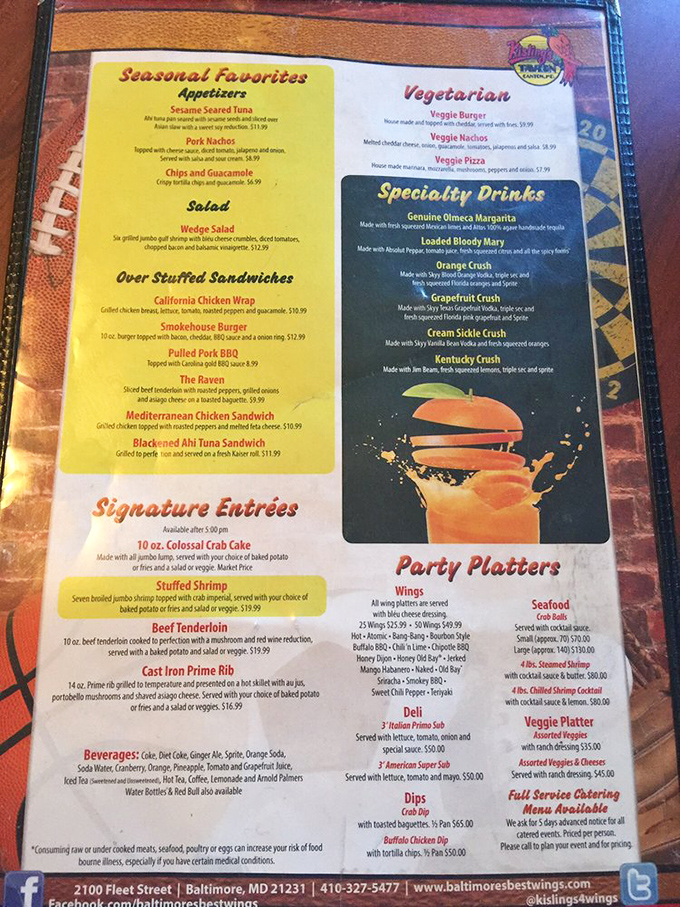 Decisions, decisions! This menu is like a treasure map for your stomach, with X marking the spot for deliciousness.
