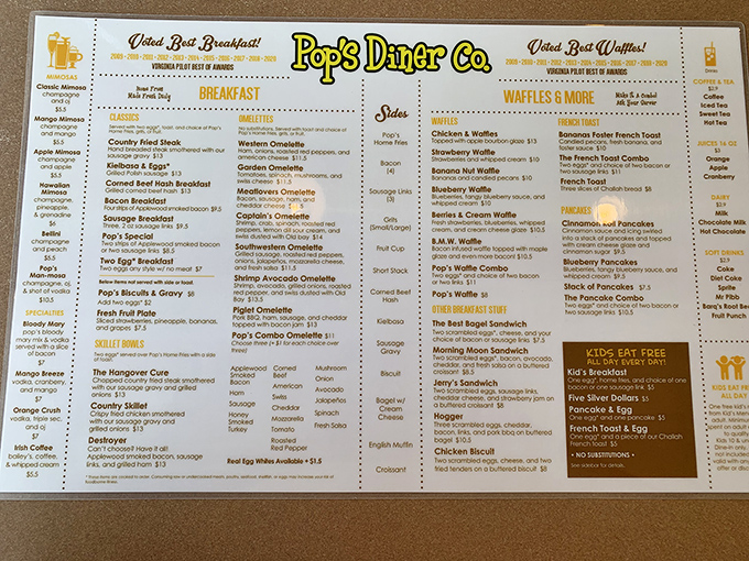 This menu isn't just a list&mdash;it's a roadmap to breakfast nirvana. The "Voted Best" claims aren't diner hyperbole; they're promises kept with every bite.