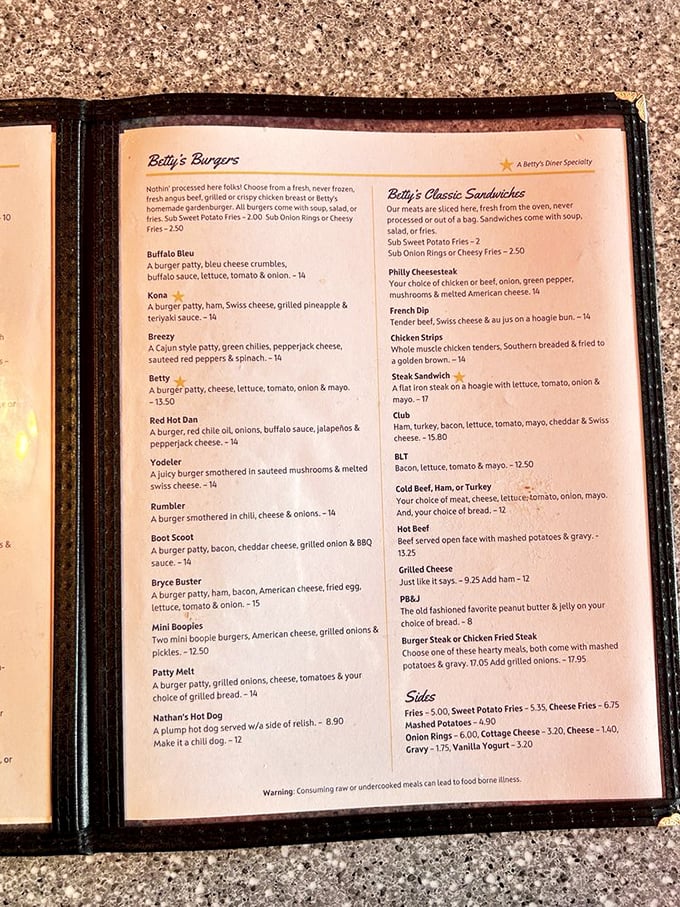 Decisions, decisions! Betty's menu is a choose-your-own-adventure novel where every page leads to deliciousness. Better bring your reading glasses and an empty stomach!