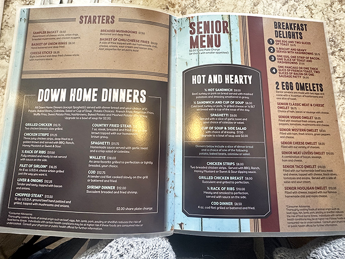 Decisions, decisions! The Shack's menu is a choose-your-own-adventure novel for your taste buds. From "Down Home Dinners" to "Senior Delights," there's a happy ending for every appetite.