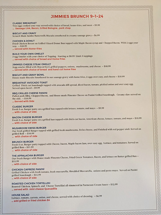 A menu that doesn't need fancy fonts or pretentious descriptions&mdash;just honest food at prices that won't make your wallet weep.