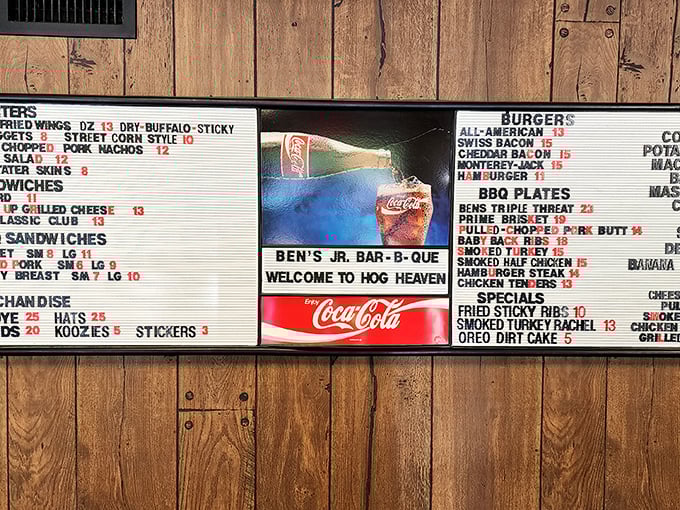 Behold, the menu of champions! From "Hog Heaven" to heavenly sides, choosing just one dish might be your toughest decision today.