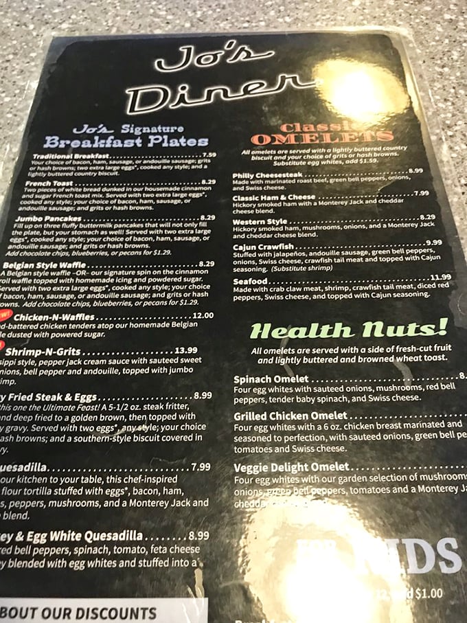 The menu reads like a love letter to breakfast classics. Each description makes your stomach growl in anticipation of what's to come.