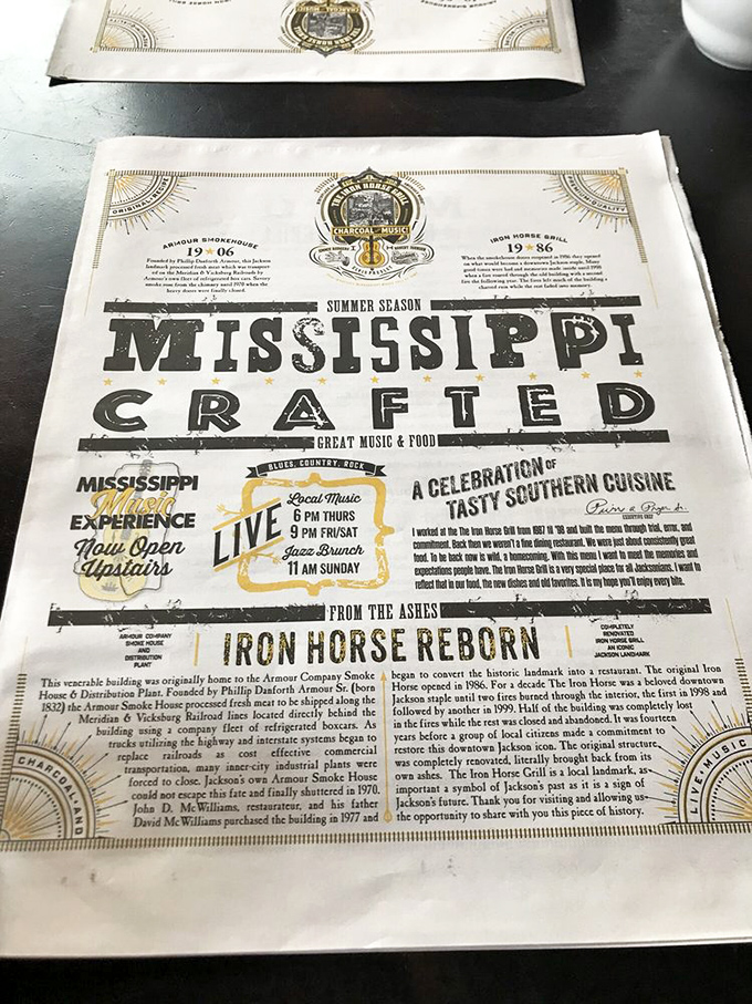 A menu that sings the blues and serves up soul! This isn't just dinner, folks - it's a culinary concert of Mississippi's finest flavors.