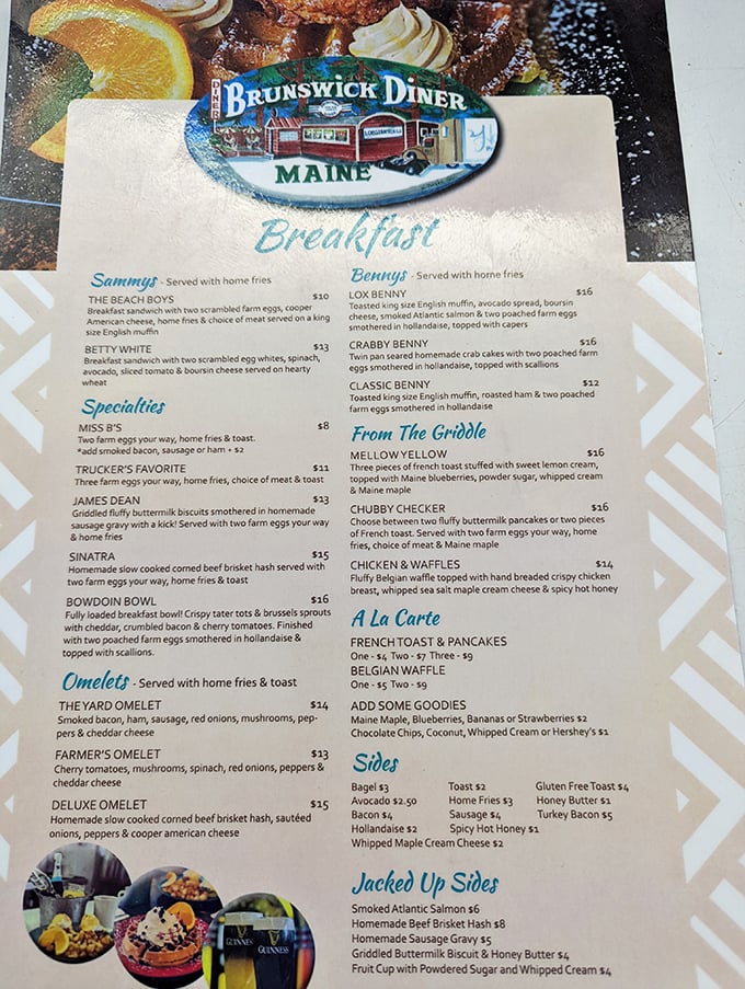 This menu isn't just a list of food&mdash;it's a roadmap to happiness with names like "Crabby Benny" and "James Dean" tempting your taste buds.