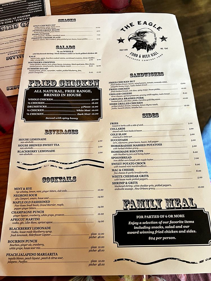 This menu isn't just a list of dishes&mdash;it's a roadmap to Southern comfort that makes decision-making gloriously difficult.