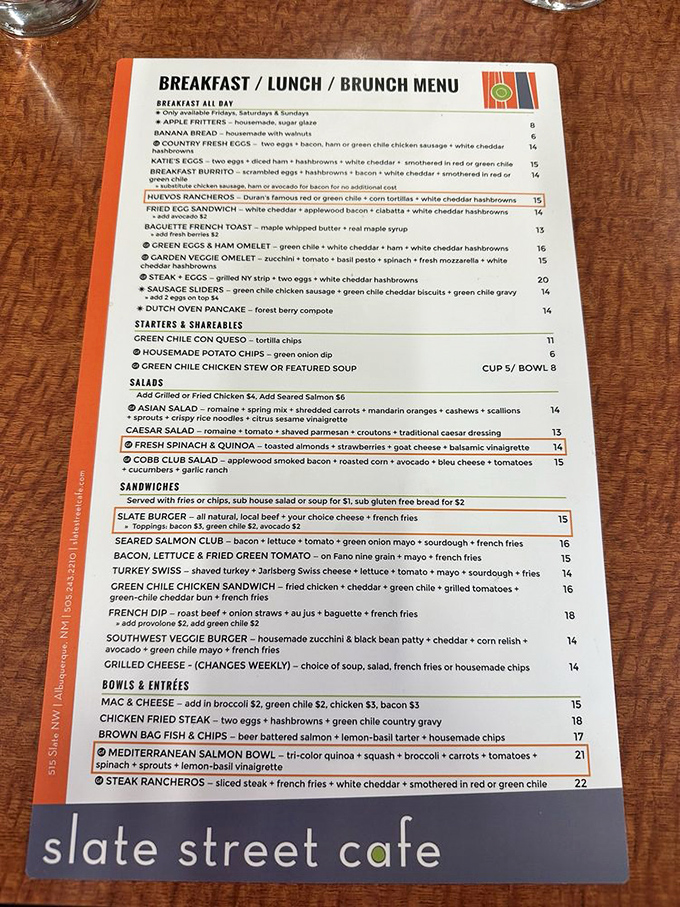 When a menu offers both "Christmas-style" chile options and French toast with real maple syrup, you know you're in the sweet spot of culinary cross-cultures.