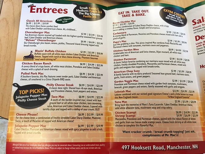 Behold, the sacred text of cheese lovers! This menu is like a roadmap to flavor town, with pit stops at Gooey Junction and Crispy Corners.
