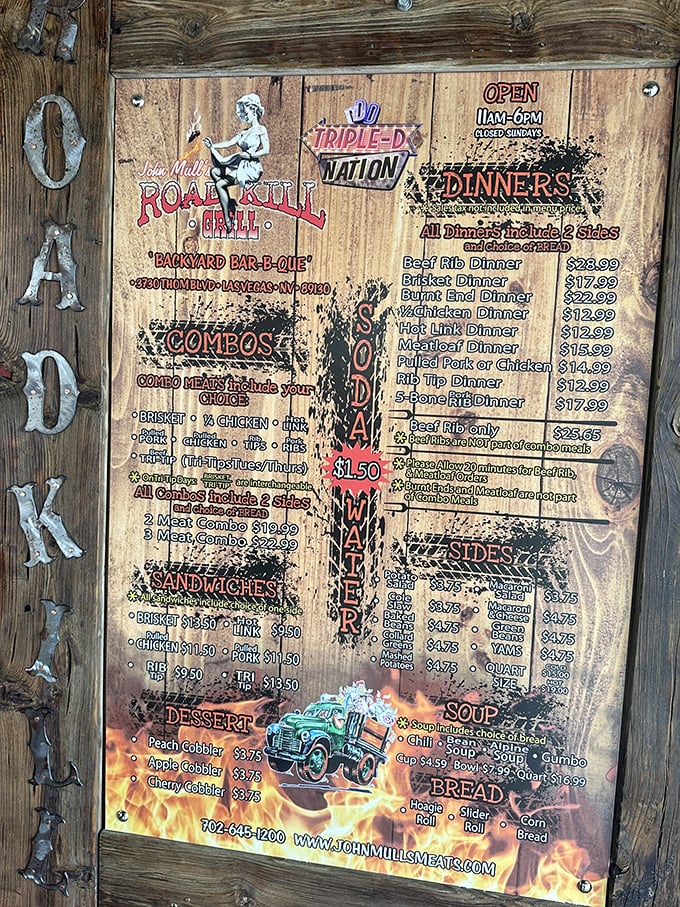 This menu board isn't just a list of options&mdash;it's a roadmap to happiness, with every price point leading to barbecue bliss.