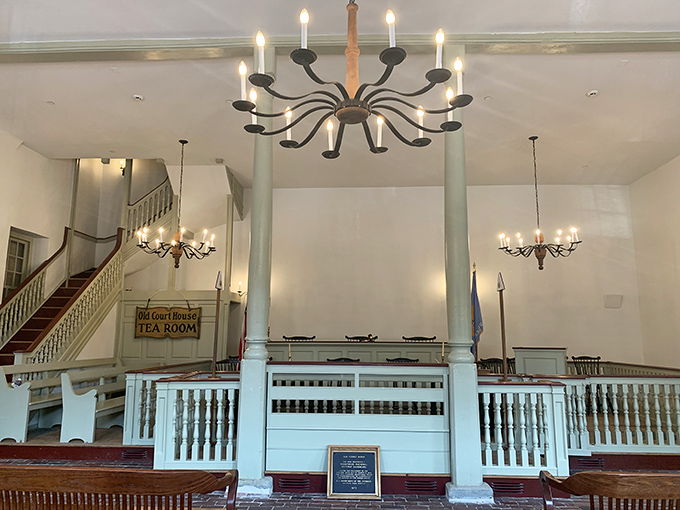 Tea and justice, anyone? This elegant room has seen more drama than a Jane Austen novel, with a dash of "Law & Order" thrown in for good measure.