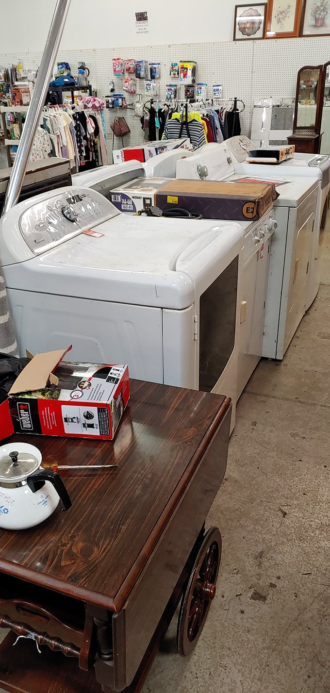 Ah, the laundry room of yesteryear! These vintage washers might not have Wi-Fi, but they've got stories to tell.